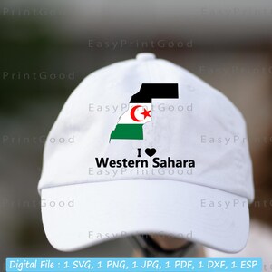 Western Sahara Map Svg Bundle, Map of Western Sahara, Outline, Love ...