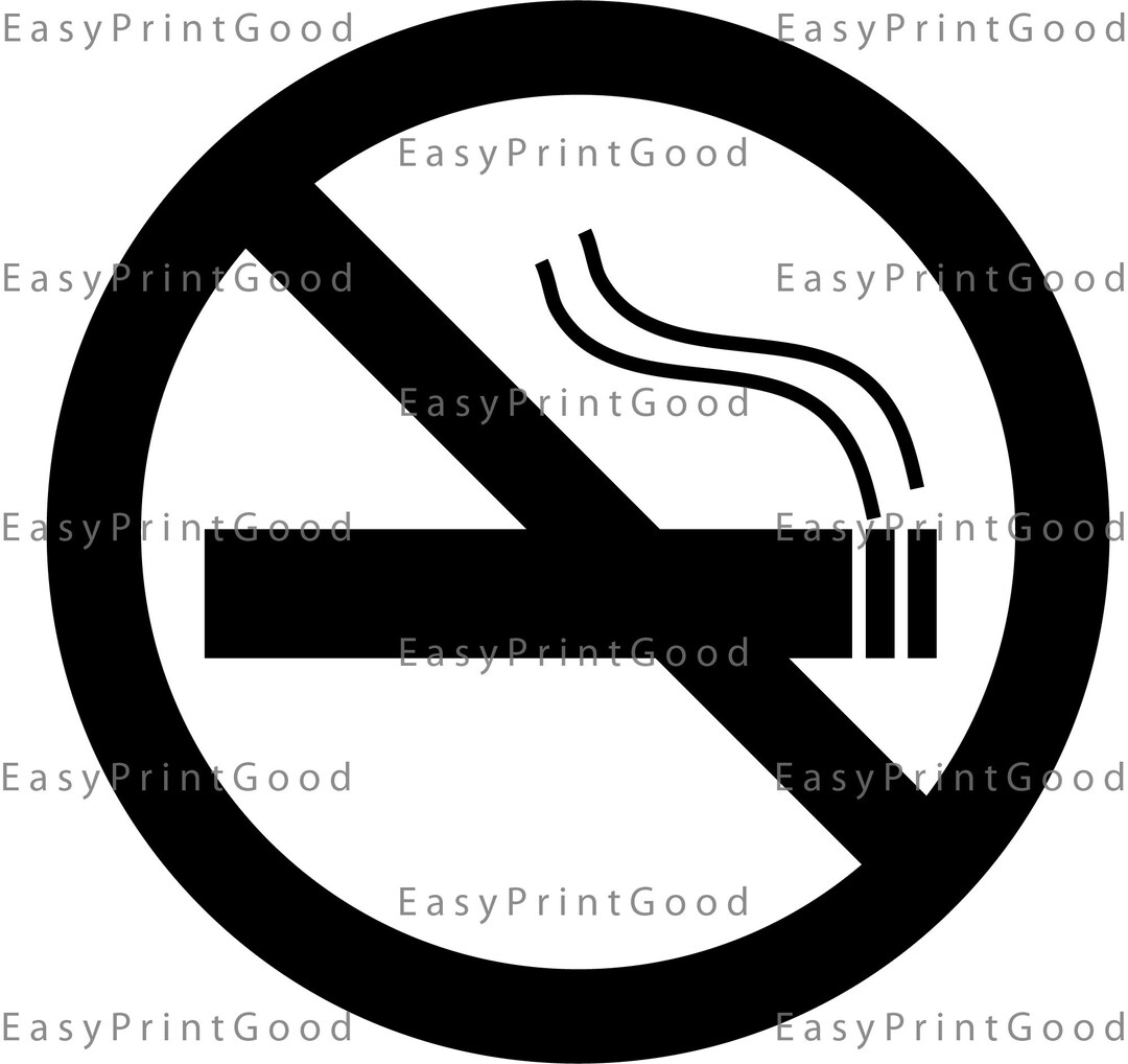 No Smoking Sign Svg No Smoking Logo Cutting File No Smoking File for ...