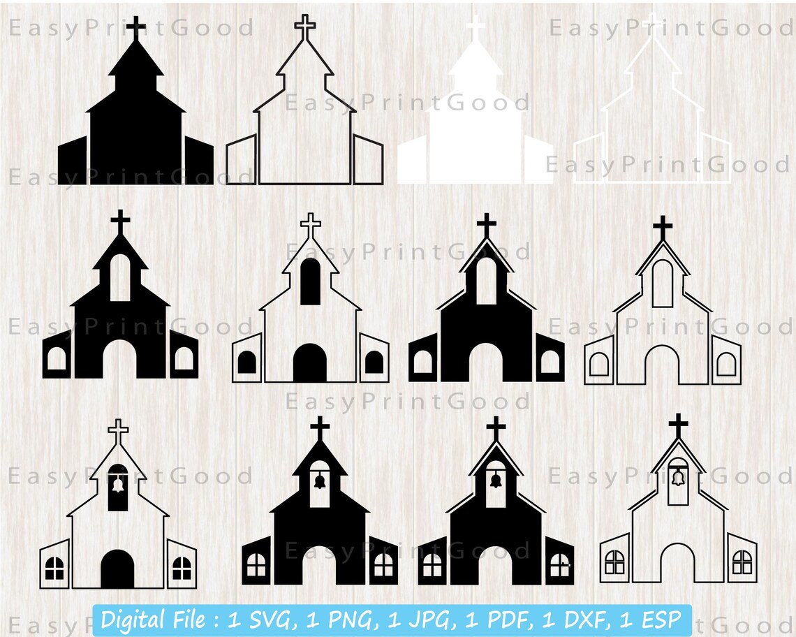 Church Svg Church Clipart Praying Svg Church Silhouette - Etsy Canada