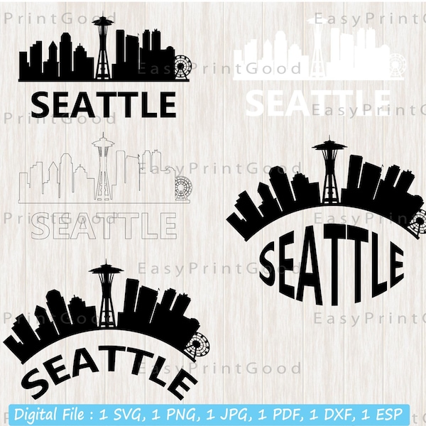 Seattle Skyline - Etsy