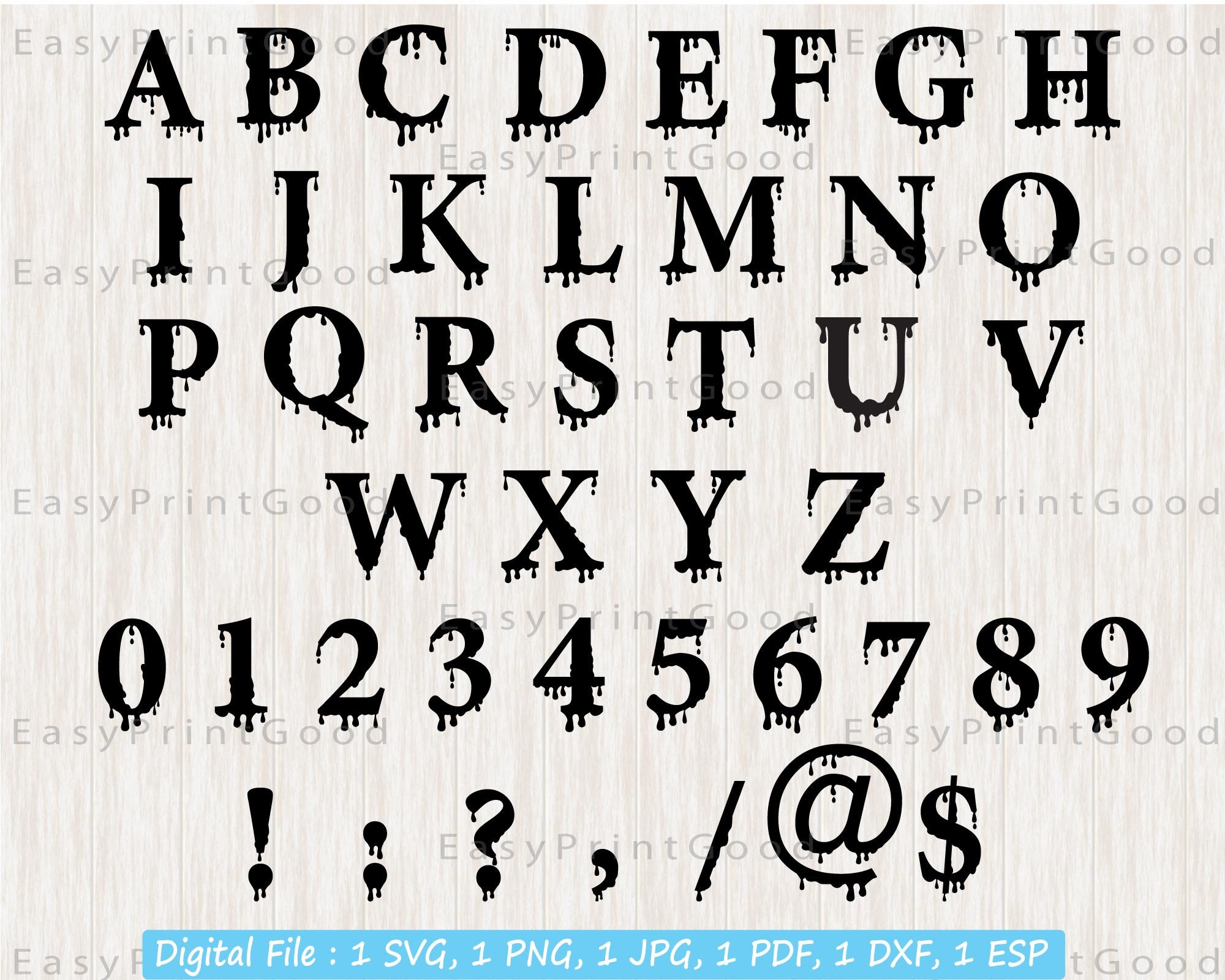 Dripping Font Svg Dripping Alphabet Dripping Monogram | Etsy