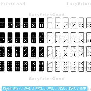 Dominoes Svg, Domino Svg, Domino Game Clipart, Domino Set Svg, Dominoes ...