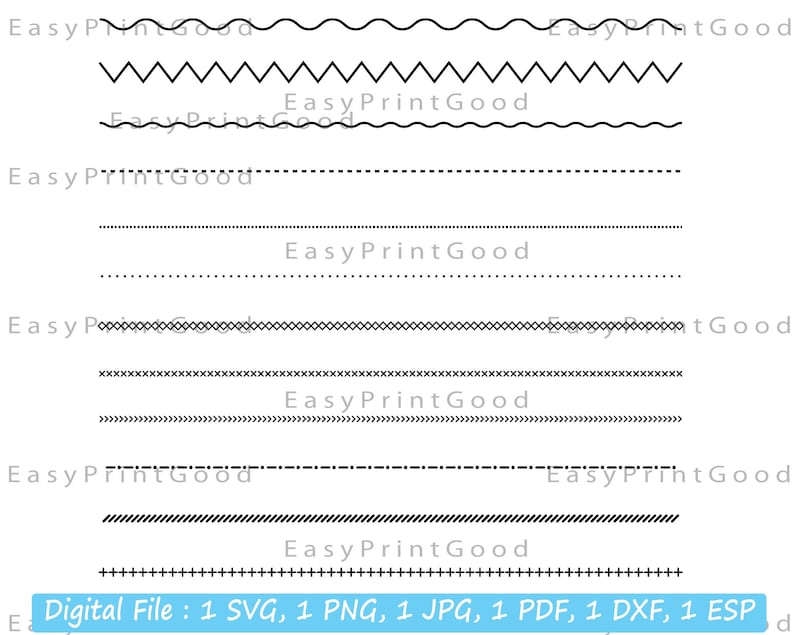 Lines Svg Dotted Lines Svg Basic Line Clipart Dotted Lines - Etsy
