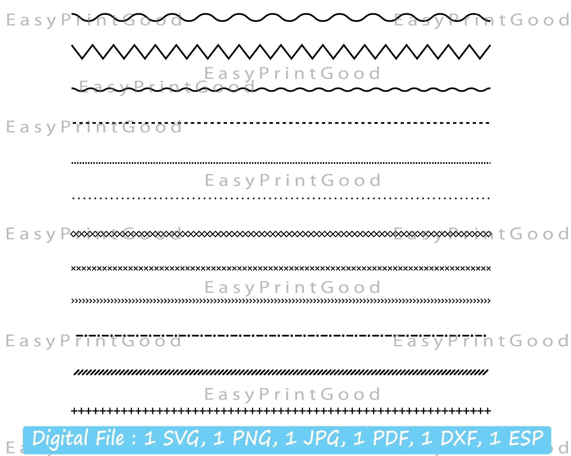Lines Svg Dotted Lines Svg Basic Line Clipart Dotted Lines | Etsy
