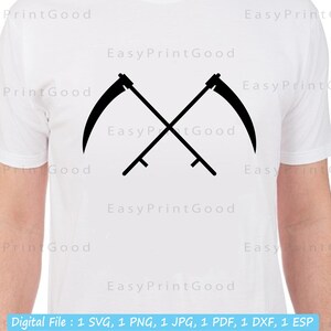 Scythe SVG Bundle, Scythe Monogram Frames, Scythe Logo Svg, Crossed ...