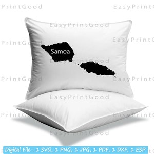 Map of Samoa Svg Bundle, Samoa Map, Samoa Monogram Frame, Samoa Outline ...