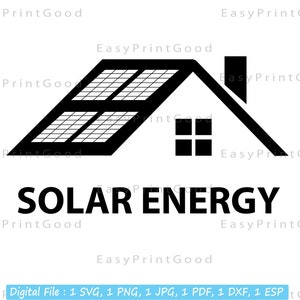 House With Solar Panel Svg, Renewable Energy Svg, House Clipart, Solar ...