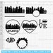 Atlanta Frame Svg Bundle, Atlanta Svg, Georgia Usa Skyline Cityscape ...