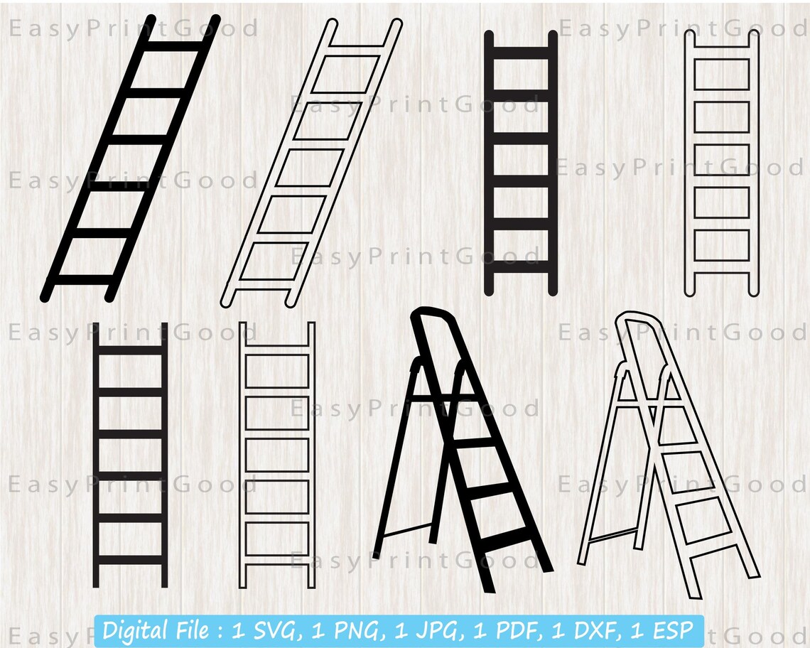 Ladder SVG Bundle Ladder Svg Step Svg Rail Svg Climb Clip - Etsy