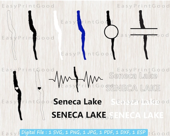Seneca Lake Svg Bundle Seneca Lake Outline Love Clipart | Etsy