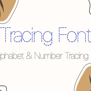 Tracing Font Alphabet & Number Tracing Letter Tracing Font - Etsy