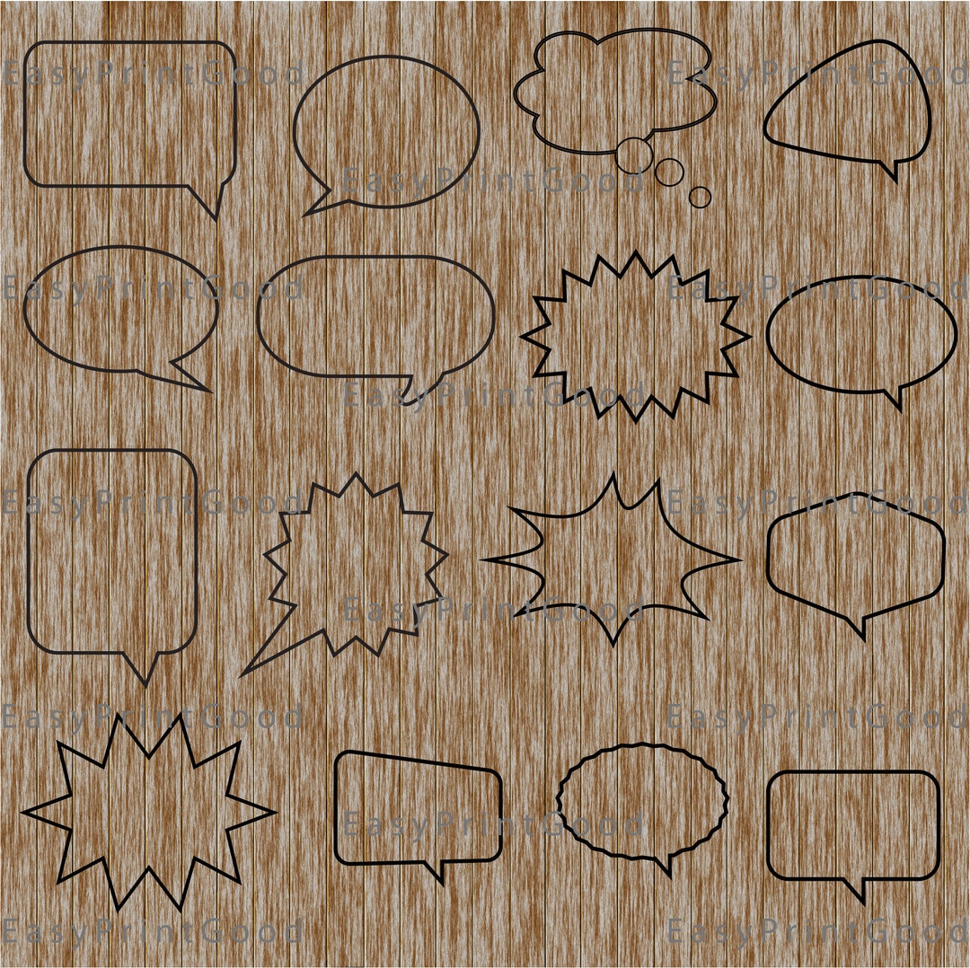 Speech Bubble Speech Bubble Clipart Comic Bubbles Clip Art - Etsy