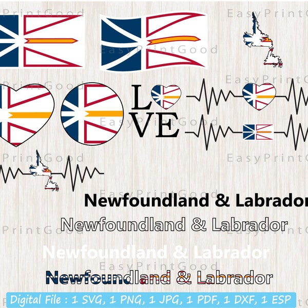 Newfoundland Flag Svg - Etsy Canada