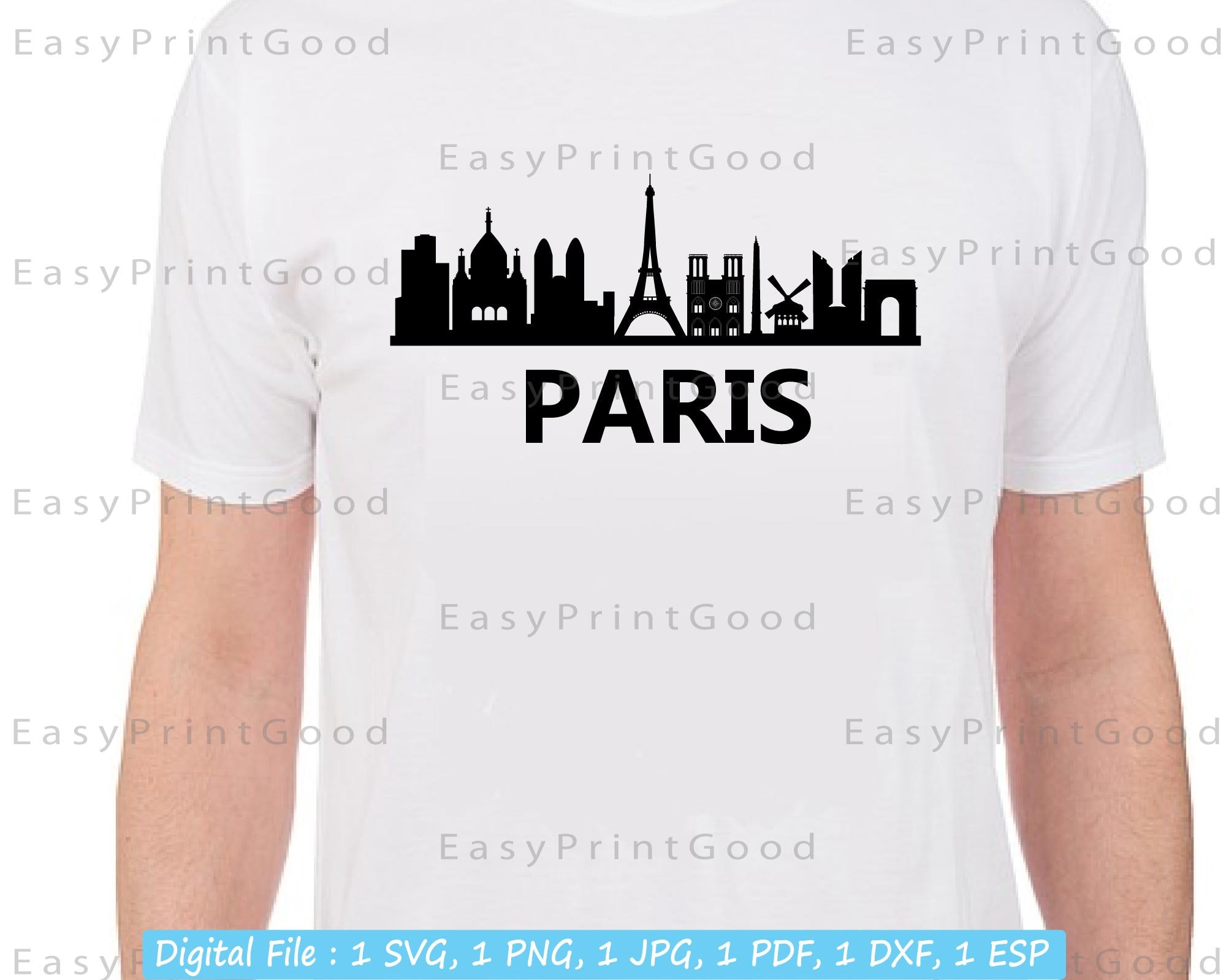 Paris Svg Paris Svg Skyline France Svg Cityscape Horizon - Etsy