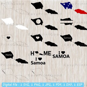 Map of Samoa Svg Bundle, Samoa Map, Samoa Monogram Frame, Samoa Outline ...