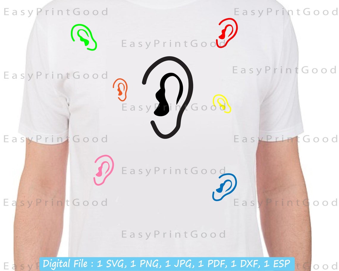 Human Ear Svg Ear Svg Human Ear Clipart Ear Clipart Ear - Etsy Canada