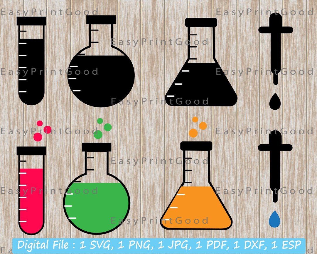 Chemistry Lab Svg Flask Clipart Science Test Tube Clipart Lab Equipment ...