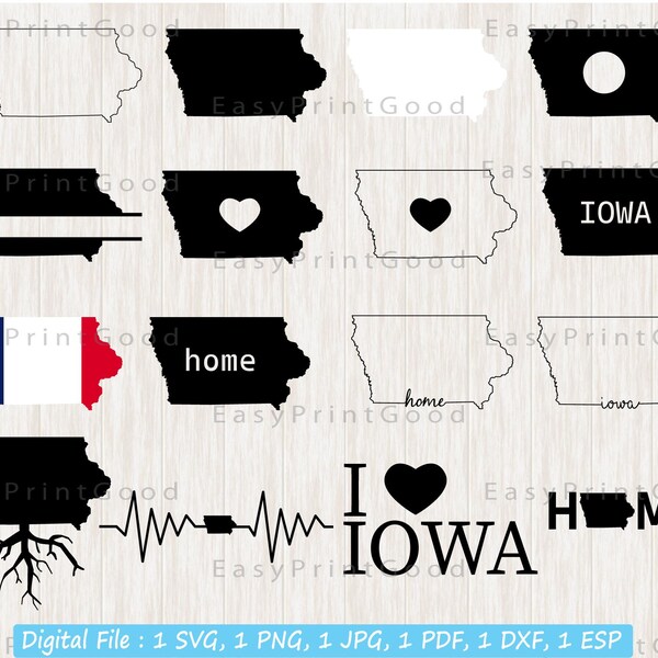 Iowa State Stencil - Etsy