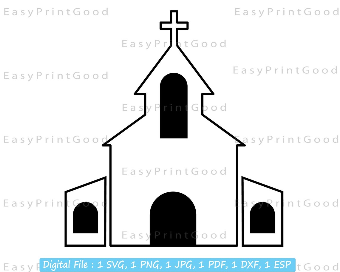 Church Svg Church Clipart Praying Svg Church Silhouette - Etsy Canada