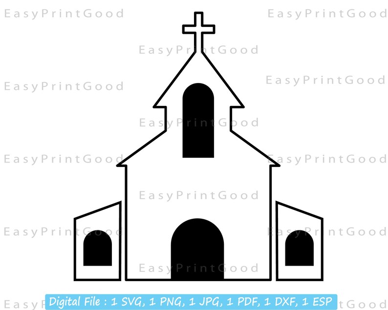 Church Svg Church Clipart Praying Svg Church Silhouette - Etsy Canada