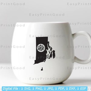 Rhode Island State SVG Bundle, Rhode Island Outline, Rhode Island Map ...