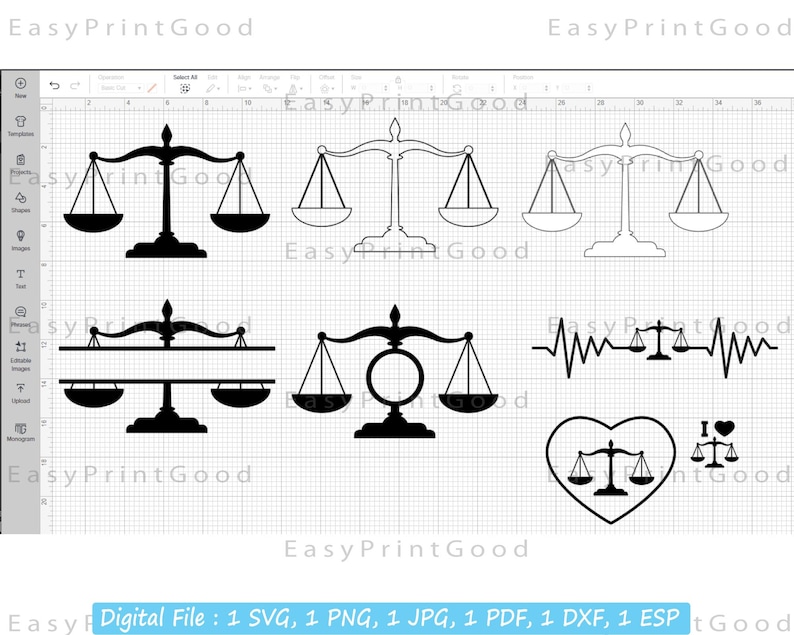Justice Svg Bundle Justice Scales Split Monogram Law Scales - Etsy