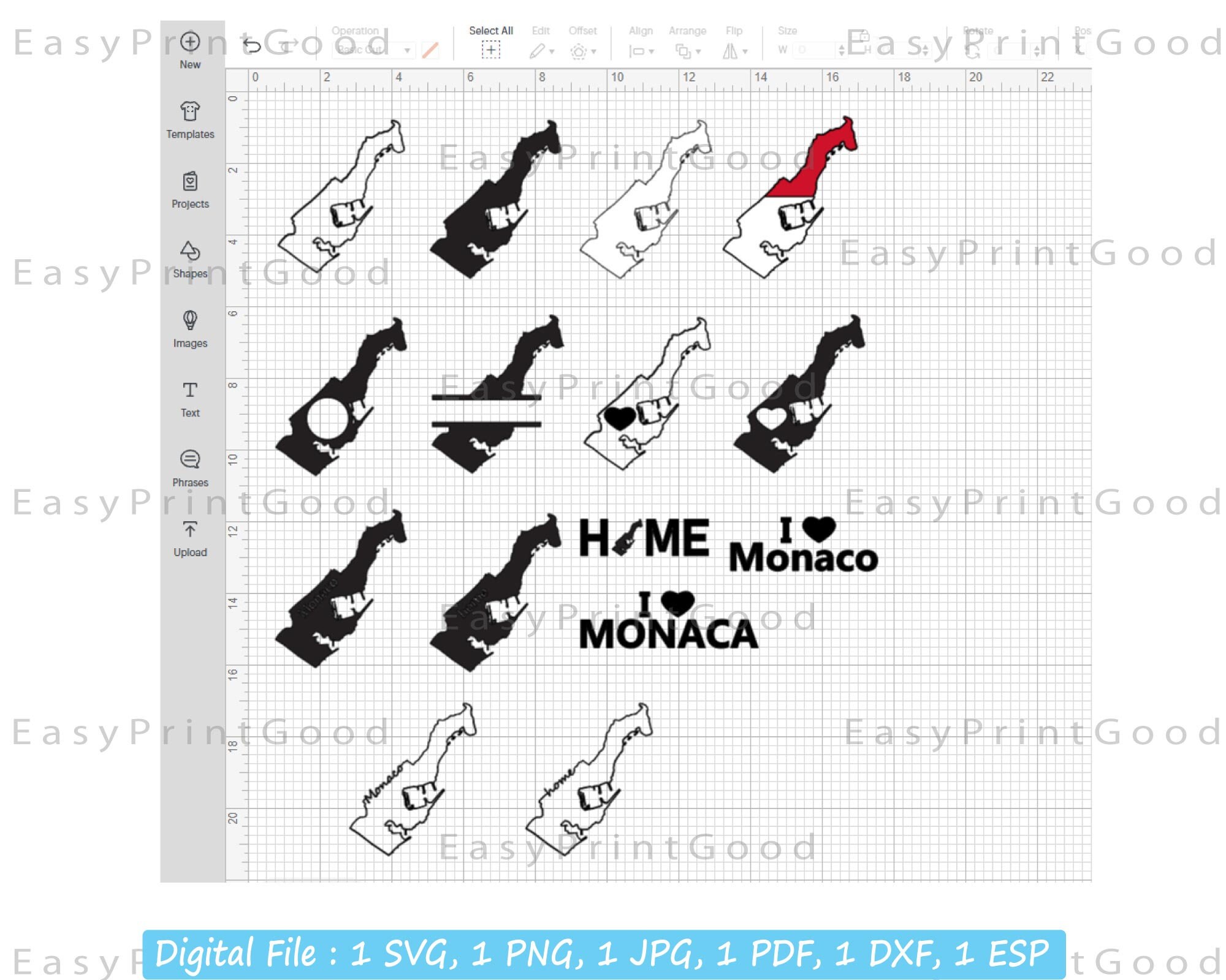 Monaco Svg Bundle Monacan Outline Svg Monaco Map Home - Etsy