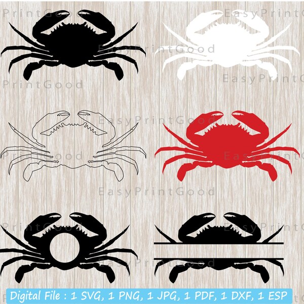 Crab Svg - Etsy