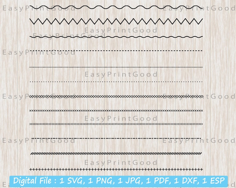 Lines Svg Dotted Lines Svg Basic Line Clipart Dotted Lines - Etsy