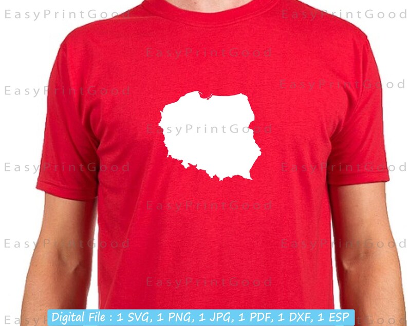 Map of Poland Svg Polish Map Boundary Country Map of Poland - Etsy