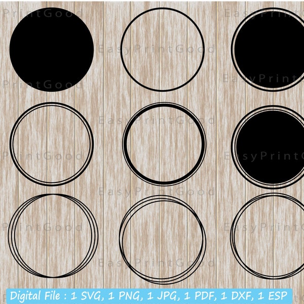 Circle Svg - Etsy
