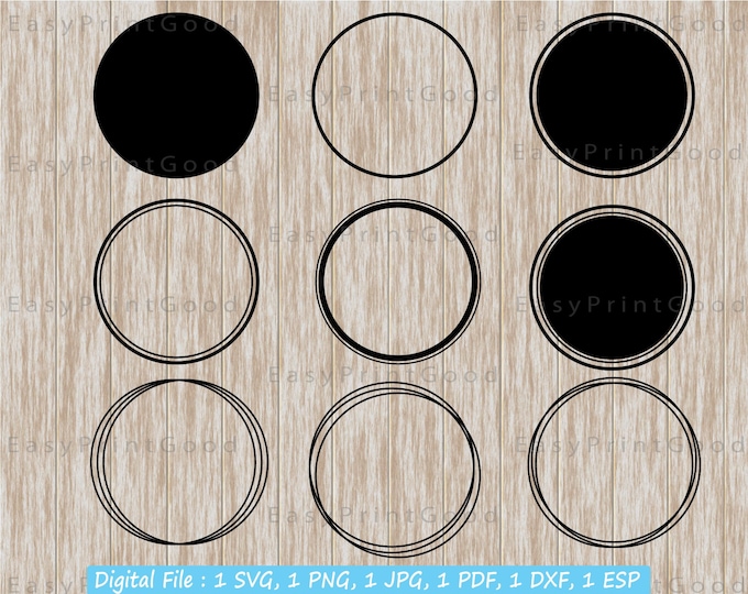 Circle Frame Svg, Circle Cut File, Png - Etsy Canada