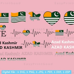 Azad Kashmir Flag Svg Bundle, Azad Kashmir Name, Azad Kashmir National ...