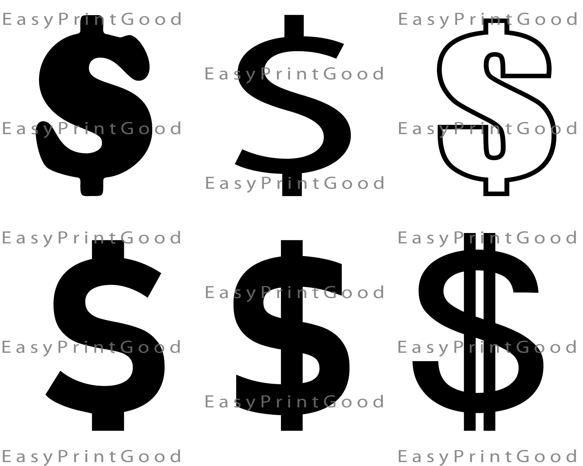 Dólar Signo Svg Dólar Svg Dinero Clipart Dólar Monograma Svg | Etsy