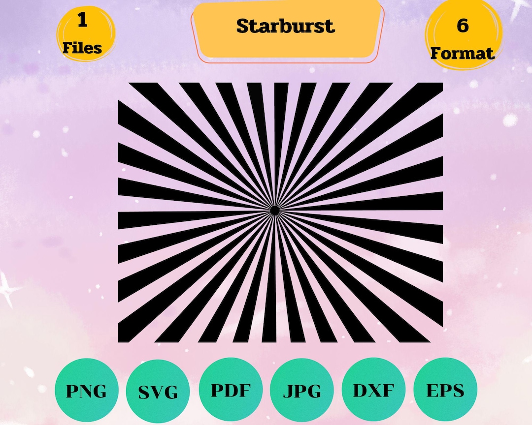 Starburst Stencil Cutout Svg Starburst Clipart Starburst Silhouette ...