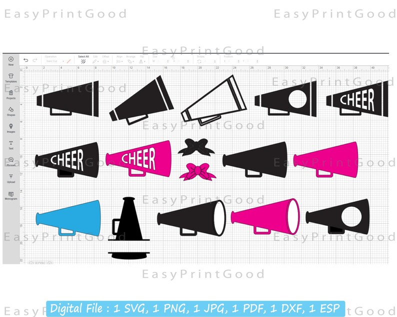 Cheer Megaphone Svg Cheer Svg Megaphone Svg Cut Files Cheer - Etsy