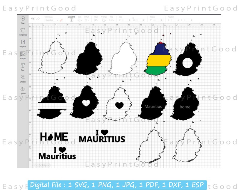 Mauritius Map SVG Bundle: Flag, Outline, Clipart (digital Download) - Etsy
