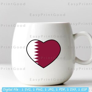 Qatar Flag Svg Bundle, Qatar Name, Qatar National Nation Country Banner ...