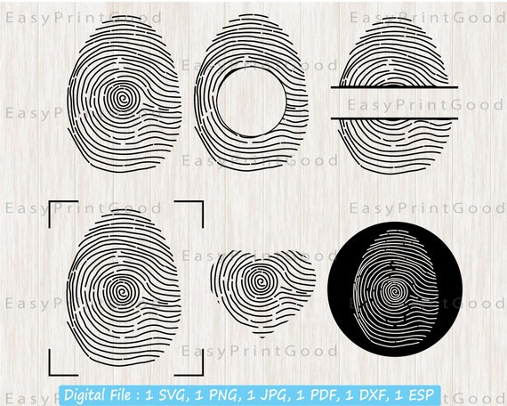 Fingerprint Svg Finger Print Svg Thumbprint Svg Heart - Etsy