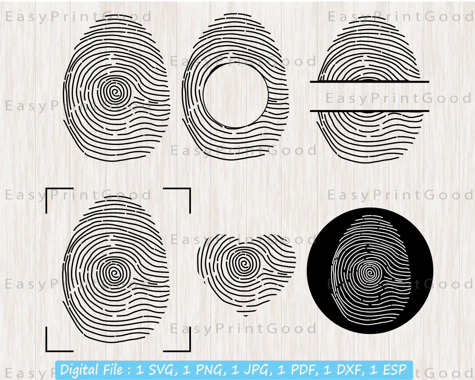 Fingerprint Svg Finger Print Svg Thumbprint Svg Heart - Etsy
