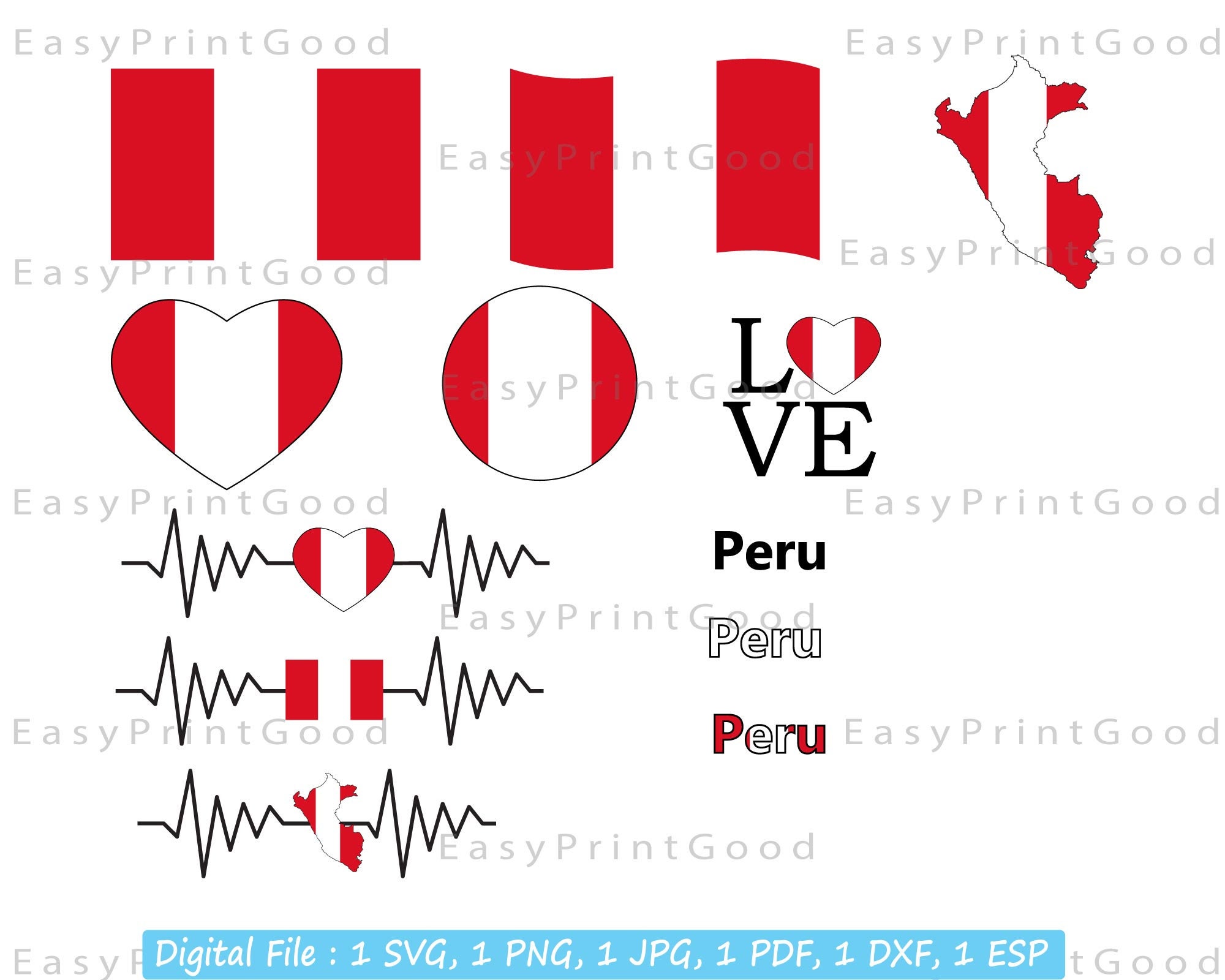 Peru Flag Svg Bundle Peru Flag Svg Peru Name Peru Text - Etsy