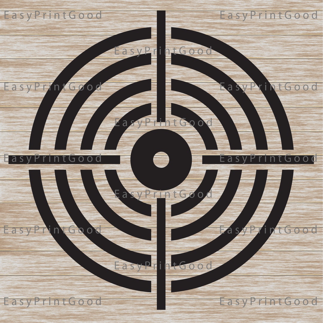 Target Svg Target Cutting File Shooting Target Silhouette Bullseye File ...