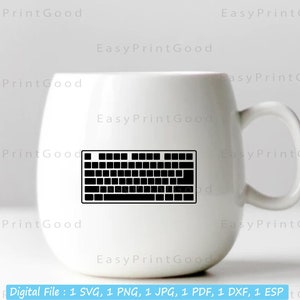 Computer Keyboard Svg Bundle, Push My Buttons QWERTY Keyboard, Keyboard ...