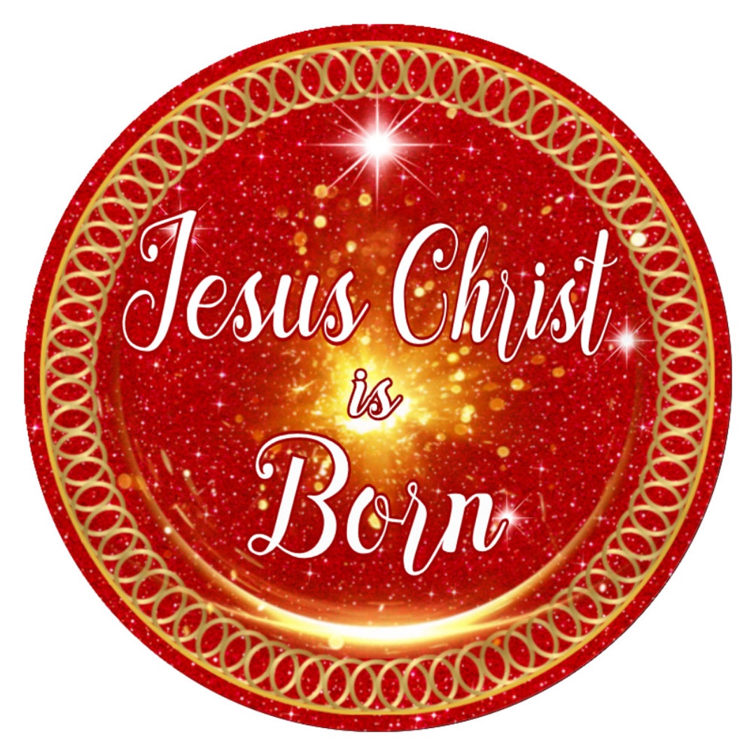 Wreath Sign, Jesus Christ is Born Sign, Winter Sign, Holiday Sign - Etsy
