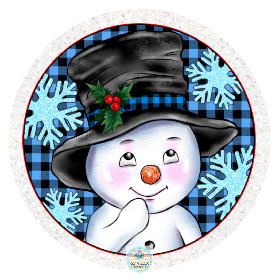 Snowman White Sign, Winter Sign, Holiday Sign, Wreath Sign, Wall ...