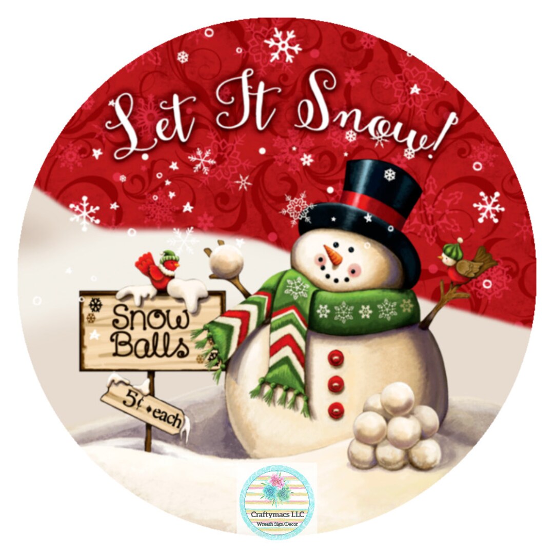 Wreath Sign, Snowman Sign, Winter Sign, Christmas Sign, Home Decoration ...
