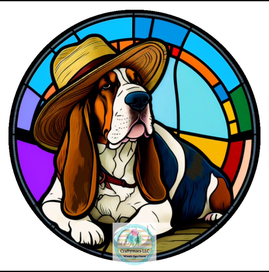 Basset Hound Dog Sign Summer Sign Home Decor Wreath Sign - Etsy