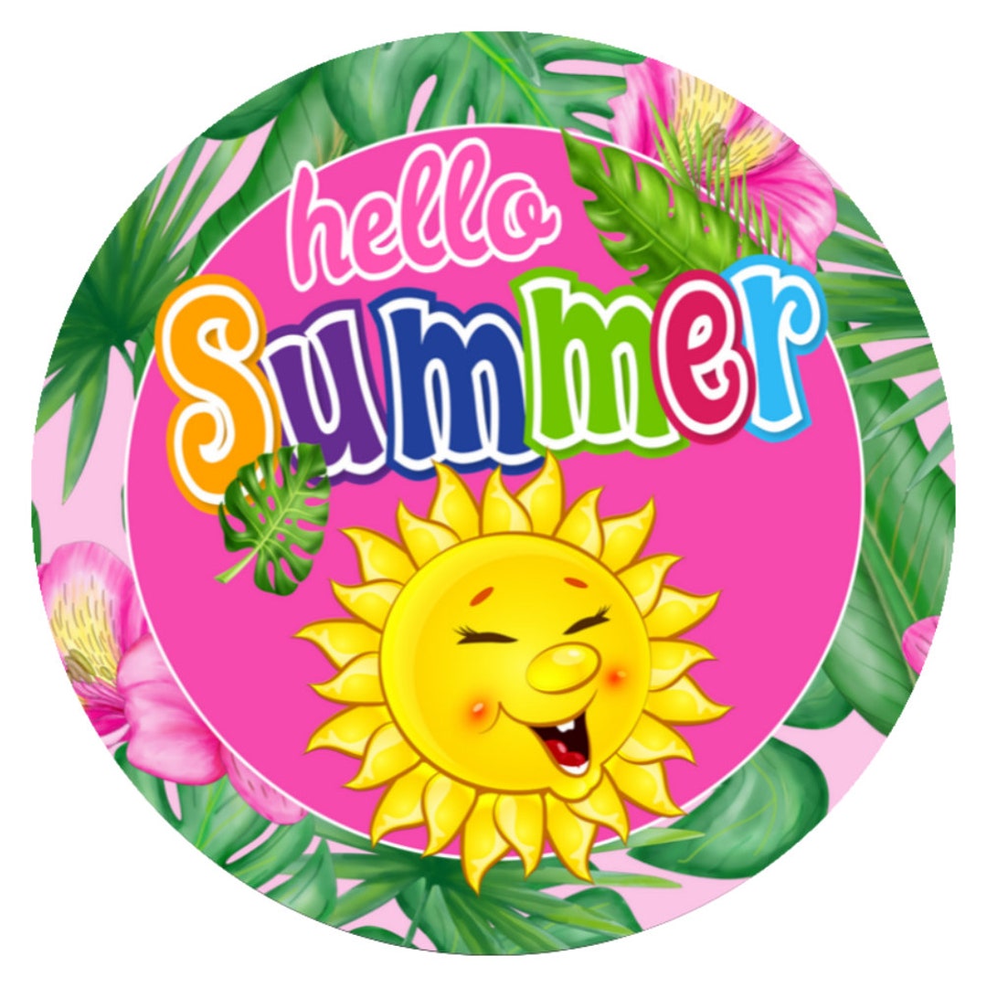 Wreath Sign, Hello Summer Sun Sign, Spring Sign, Summer Sign - Etsy