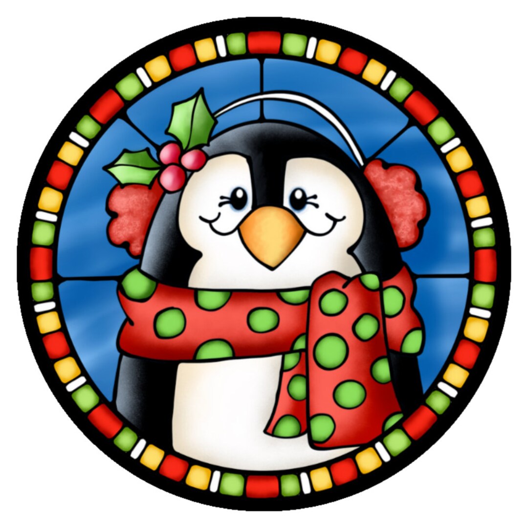 Wreath Sign, Penguin Christmas Sign, Winter Sign, Christmas Home ...