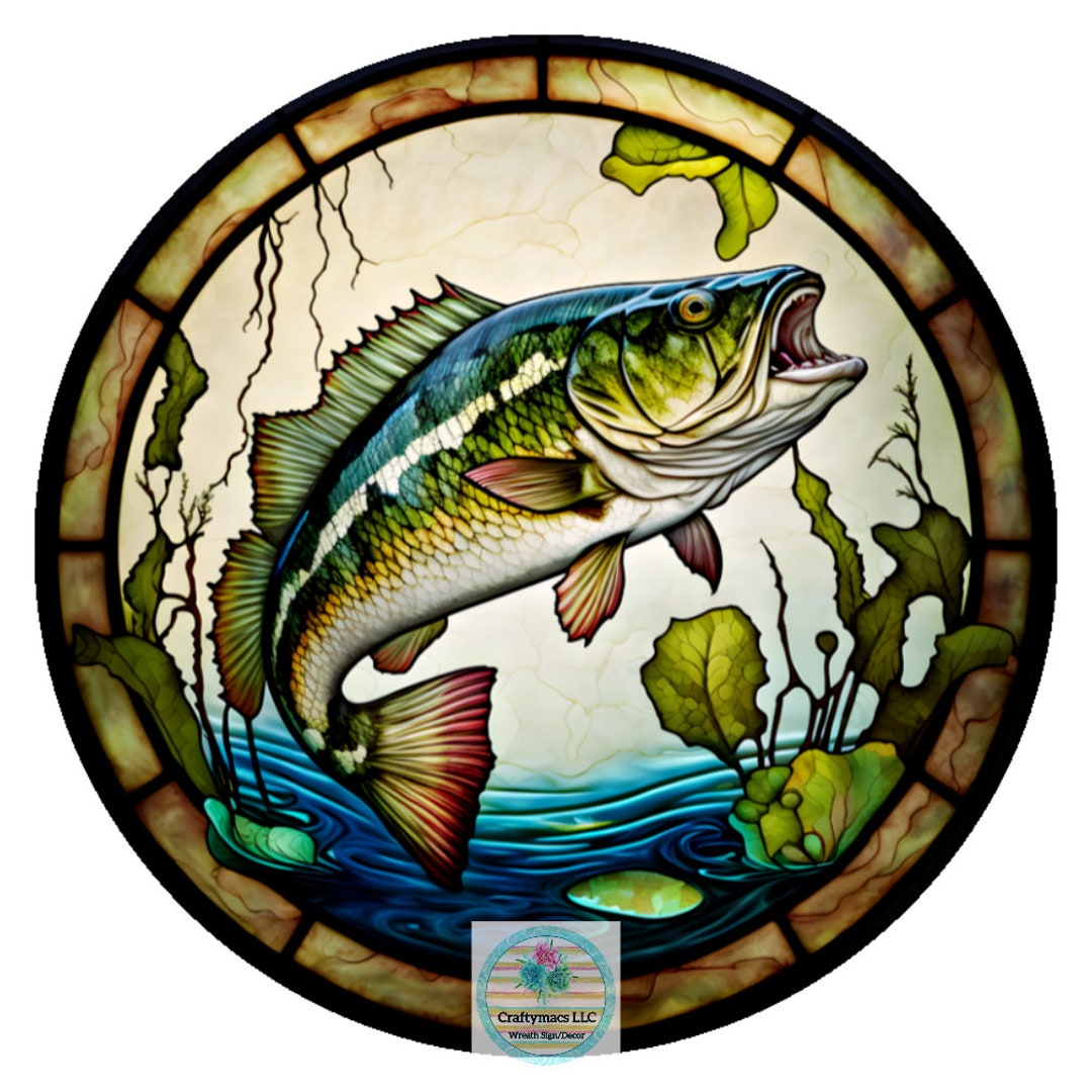 Bass Fishing Sign, Summer Sign, Home Decor, Farmhouse Decor - Etsy